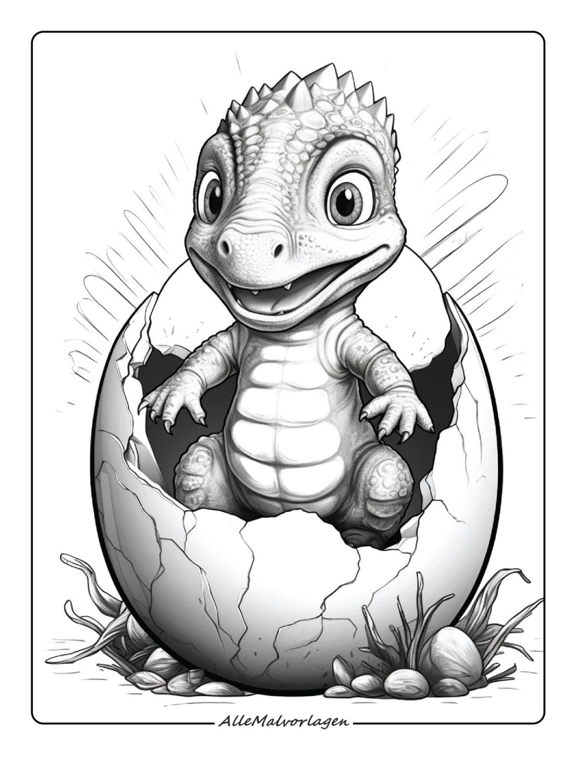 T-Rex Ausmalbilder zum Ausdrucken und Herunterladen